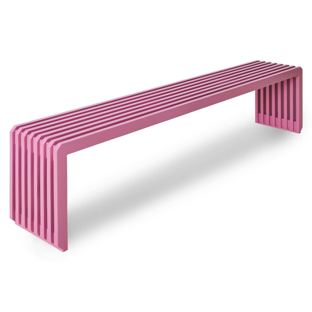 Slatted bench hot pink L - Sika Wonen