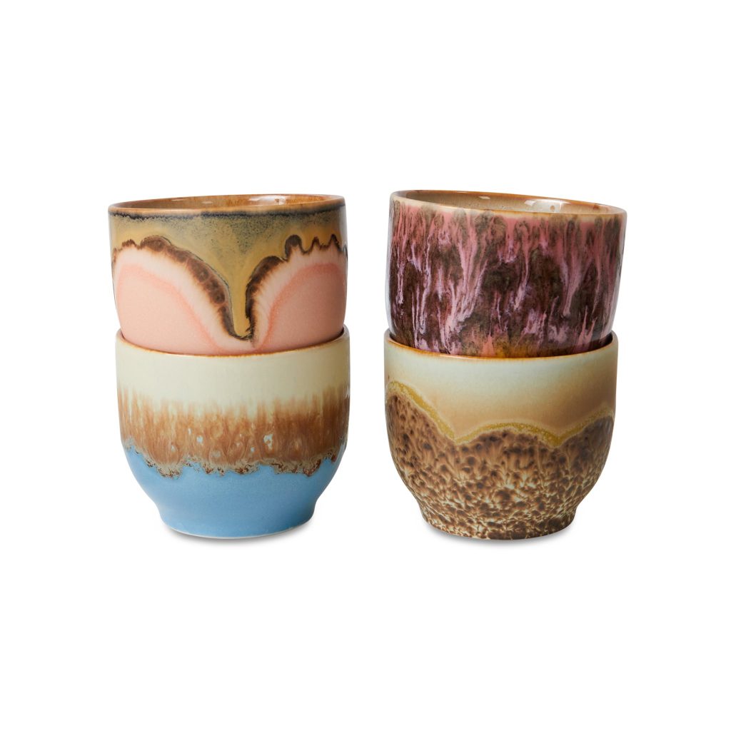 Cafe cups set lagoon 70's - Sika Wonen